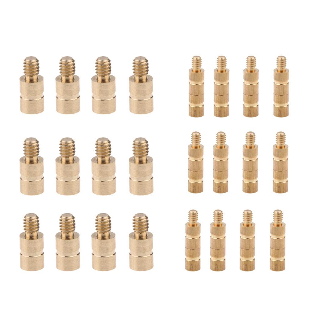 Dovewill Durable 12 Pieces 25 Grain or 50 Grain Weight Screw Arrow Point Inserts for Archery Hunting Gold - 25 Grains