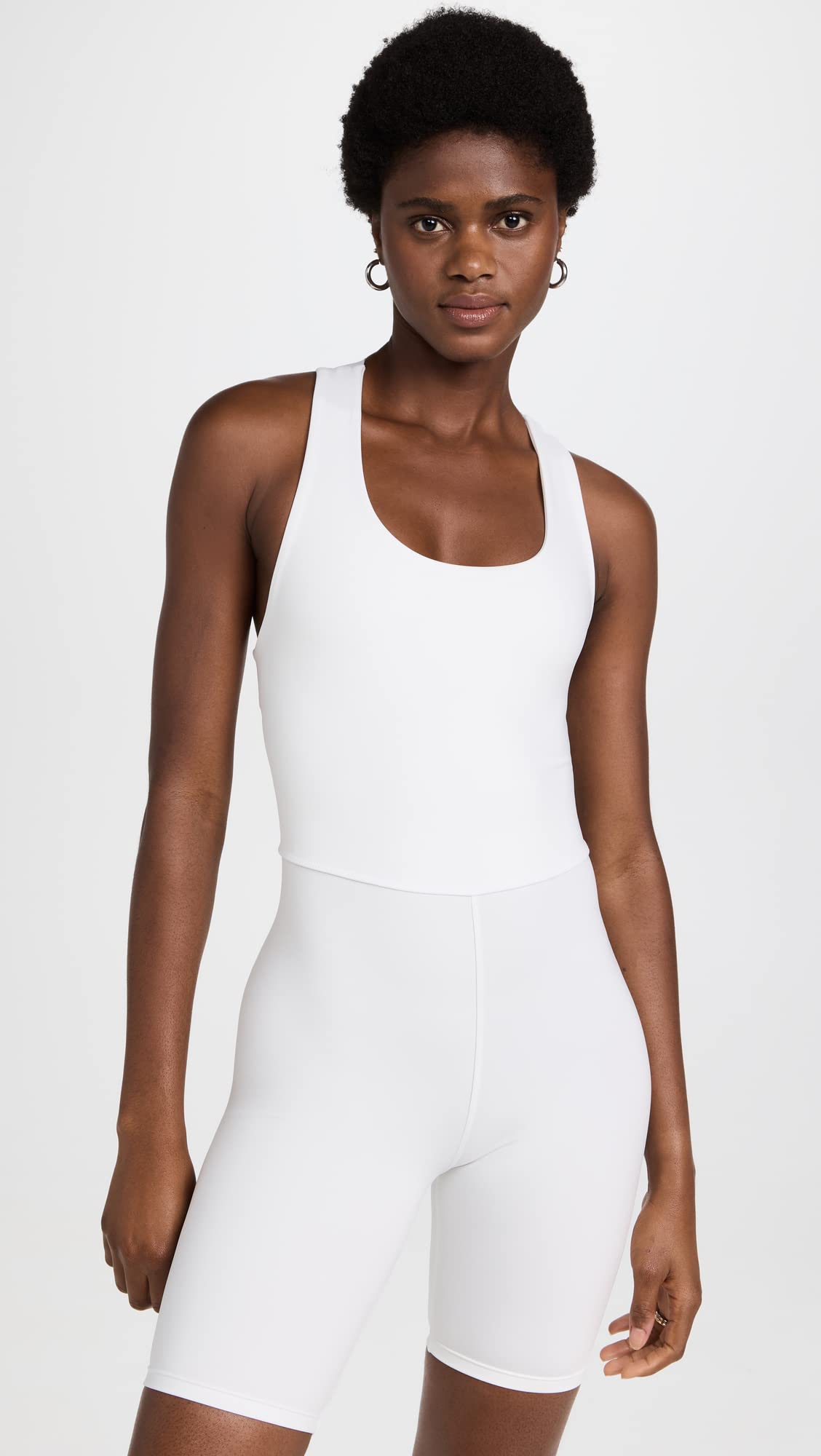 HÉROS Women's The Short Unitard, White, XS