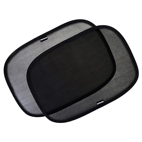 Enovoe Car Window Shade for Baby - (2 Pack) - Medium - 19" x 12" - Cling Car Sun Shade for Windows - Sun, Glare and UV Rays Protection for Your Child - Car Window Shades for Side Window