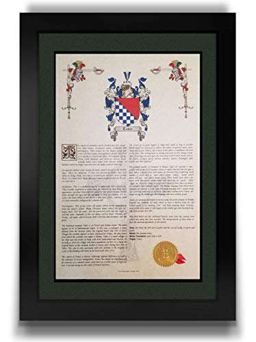 Tolley - Coat of Arms, Crest & History 11x17 Print - Surname Origin: England