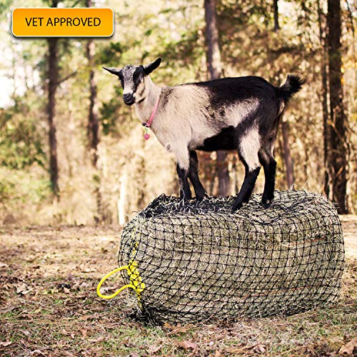 Texas Haynet - Square Net Hay Holder for Horses - Durable Nylon Square Bale Hay Net Slow Feed - American Made Hay Rope Net - Easily Fits Bales 36x18x18β with 1.5β Holes