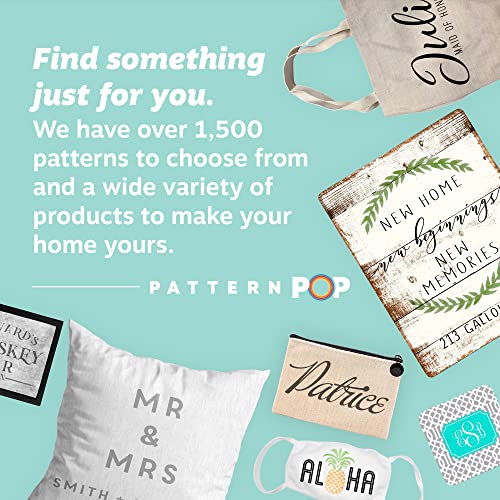 Pattern Pop - Personalized Wedding Throw Pillow - Couple Decorative Pillow - Celebrate Anniversaries and Weddings in Style - 17β x 17β Square Cover and Pillow - Monogram