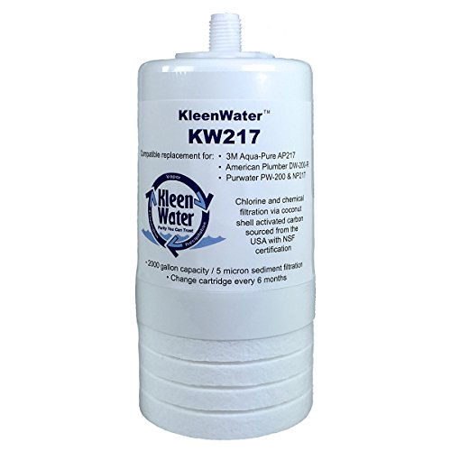 KleenWater KW217 Water Filter Compatible With Aqua-Pure AP217, Carbon Replacement Cartridge, Set of 2