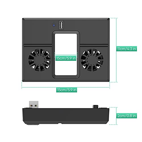 FASTSNAIL Vertical Cooling Fan for Xbox Series X, USB Powered Cooling Stand with Dual Fans and USB Port for Xbox Series X Console
