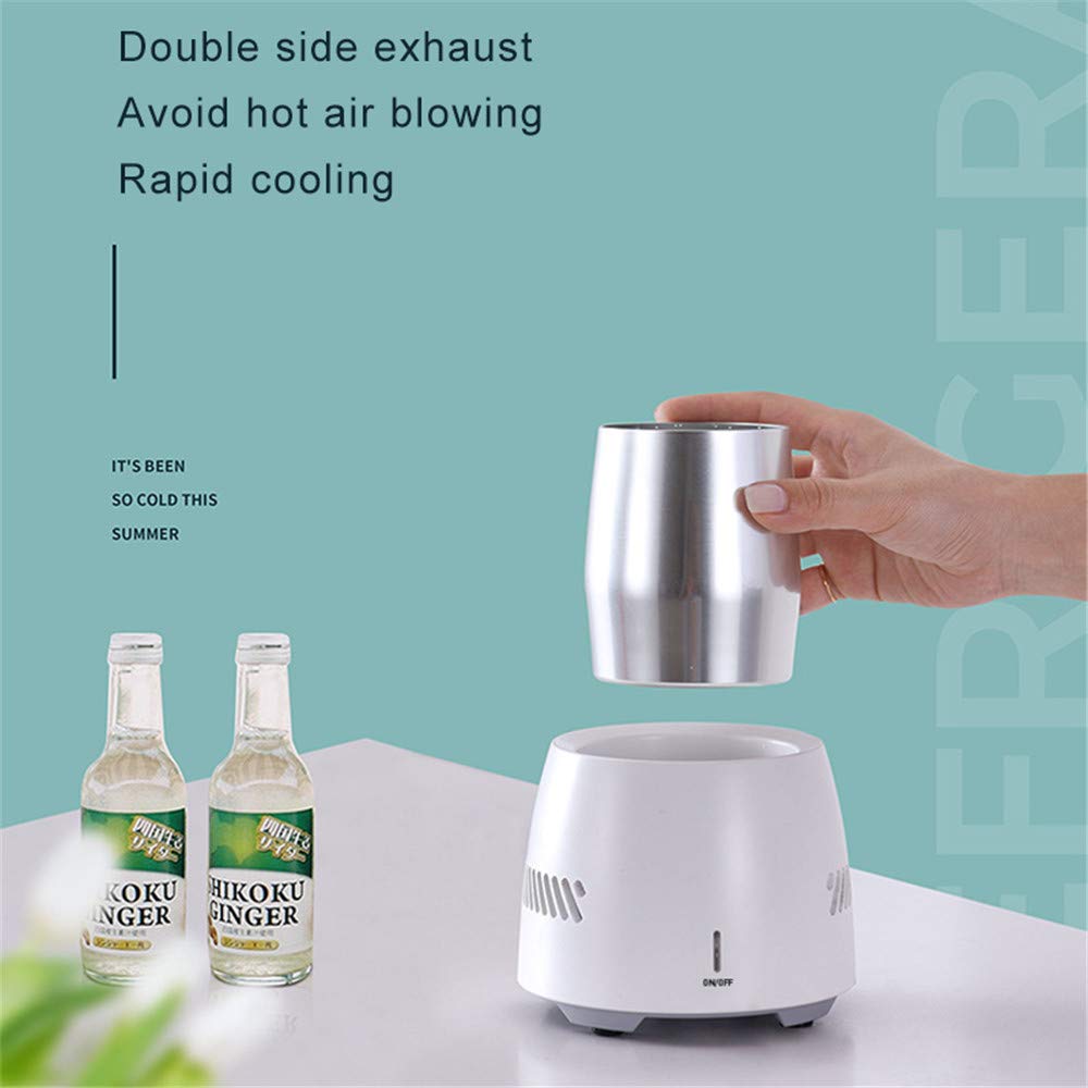 Fast Cooling Cup, Electric Desktop Refrigeration Cup Drink Cooler Cup with Fast Cooling and Large Capacity for Wine Cola Beer Soda Drinks Recreation