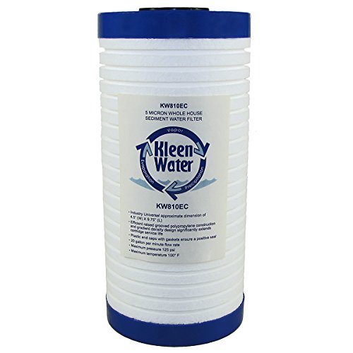 KleenWater KW810EC Replacement Water Filter Cartridge Compatible With Whirlpool WHKF-GD25BB Aqua-Pure AP810, AP801, Set of 4