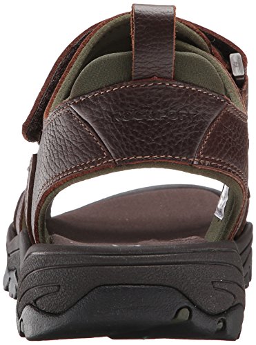 Rockport Men's Rocklake Flat Sandal, Brown/Brown, 11.5 W US