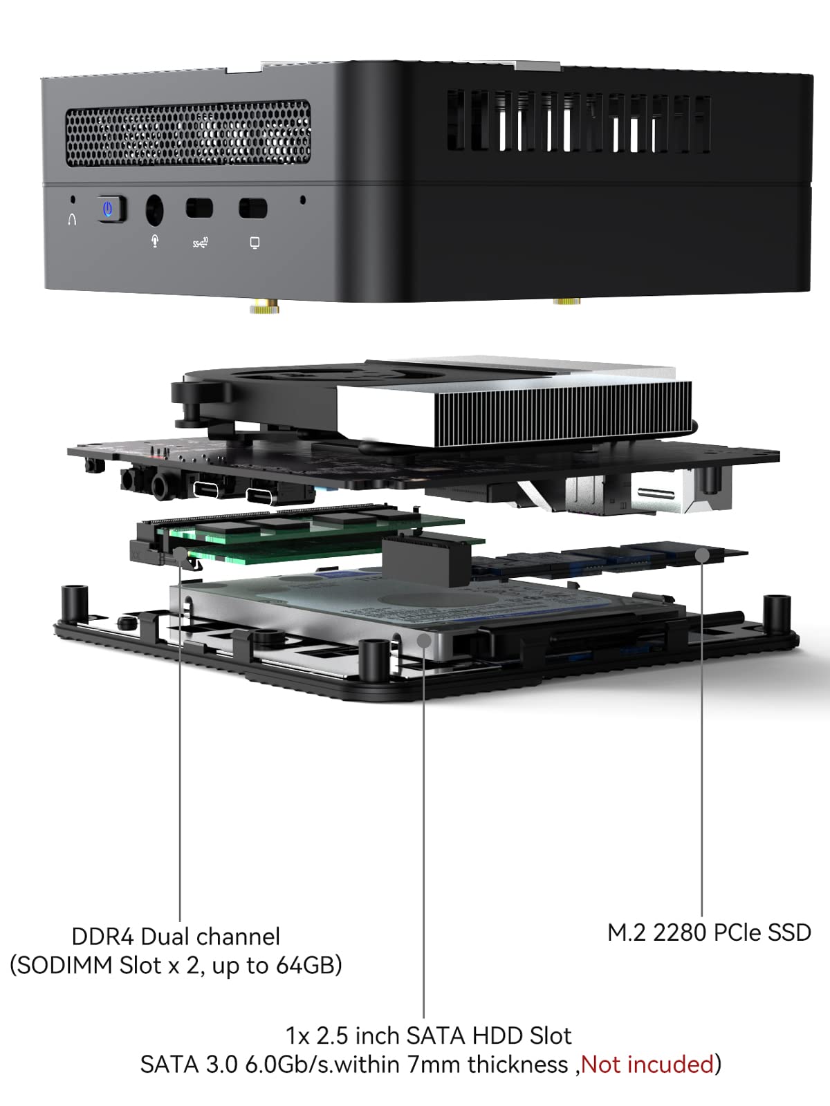 MINISFORUM UM590 Mini PC AMD Ryzen 9 5900HX(8C/16T) Windows 11 Pro Mini Computer, 32GB RAM + 512GB SSD, 2x HDMI 1x USB-C 4K@60Hz Triple Outputs, 2.5Gbps Lan, AMD Radeon Graphics Micro Desktop Computer