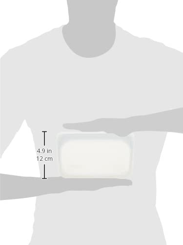 Stasher Reusable Silicone Storage Bag, Food Storage Container, Microwave and Dishwasher Safe, Leak-free, Snack, Clear
