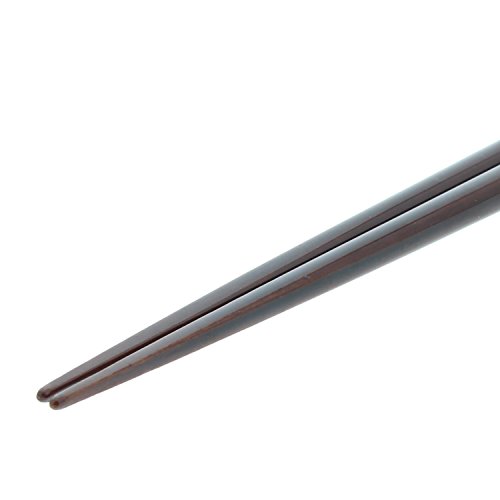 Ishida Chopsticks Made in Japan Aclear Lacquer Cut Perforated Pine Needles Wooden (Natural Wood) Red 8.5 inches (21.5 cm)