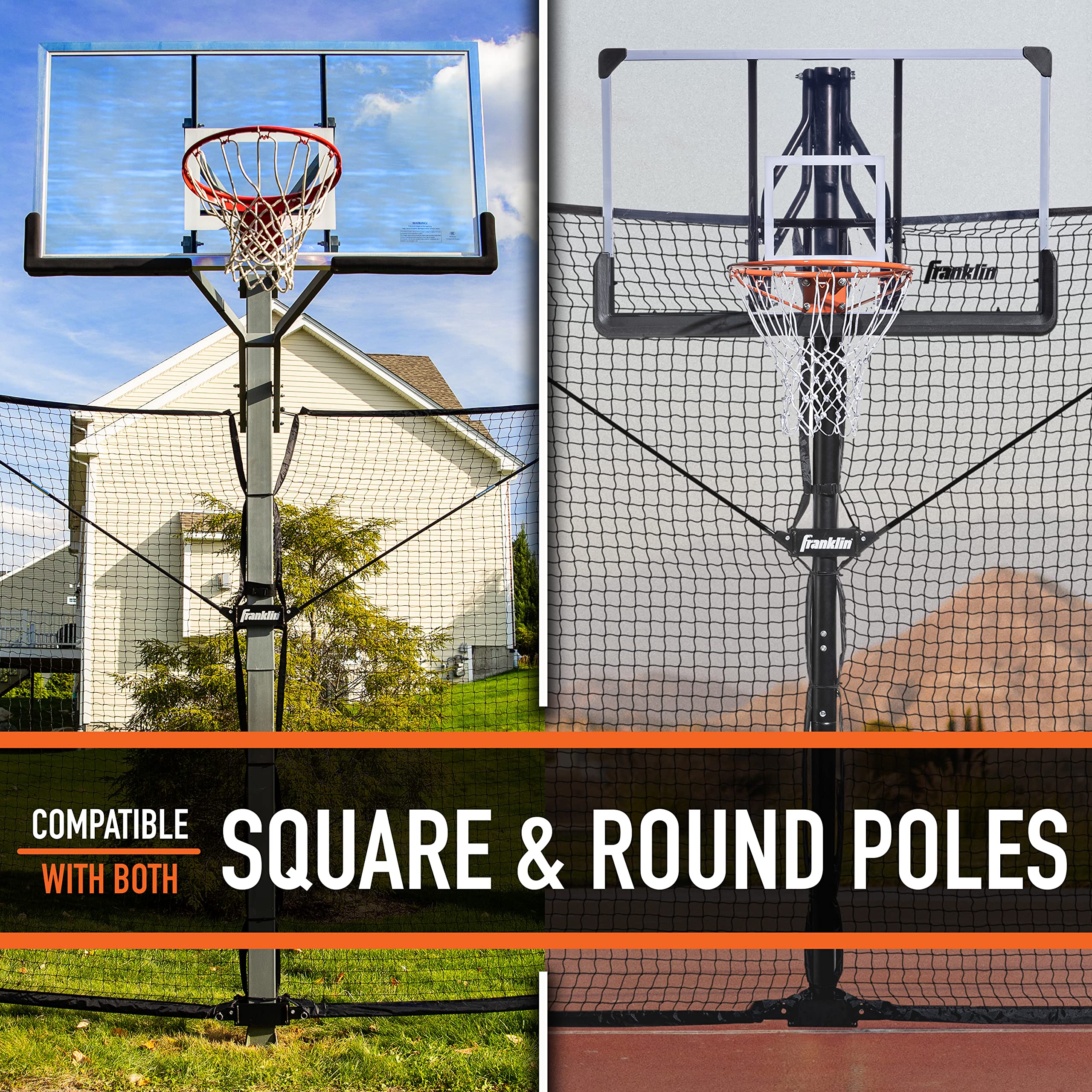 Franklin Sports Defender Net Pro β 10ft. x 8ft. Rebounder β Easily Fold and Quick Install β Defensive Net System, Black
