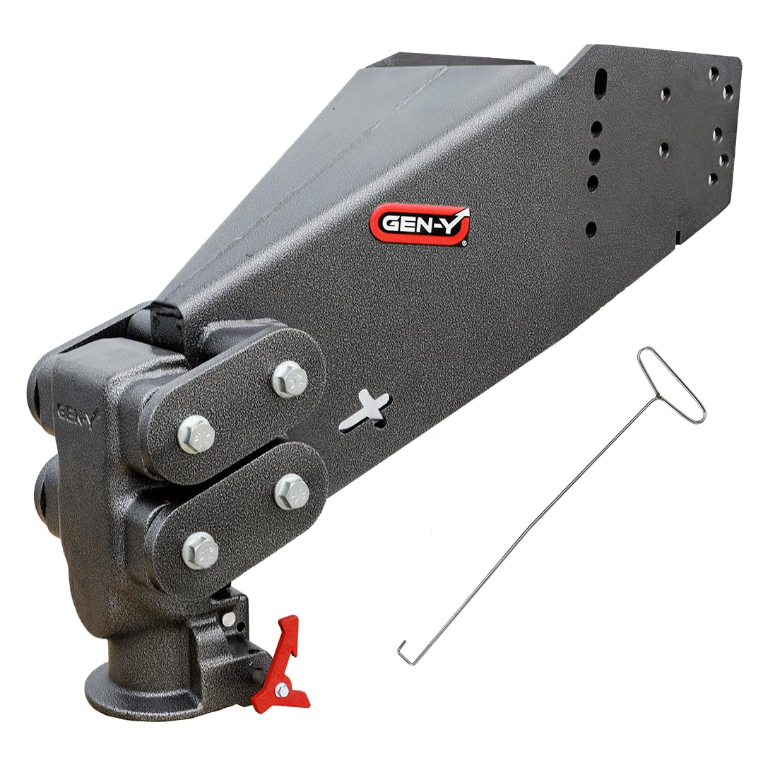 GEN-Y Hitch GH-8055AL Executive Torsion-Flex SnapLatch Fifth Wheel to Gooseneck 2 5/16" Coupler, 2.5K - 4.5K Pin Weight, 30K Towing - Check Fitment Chart