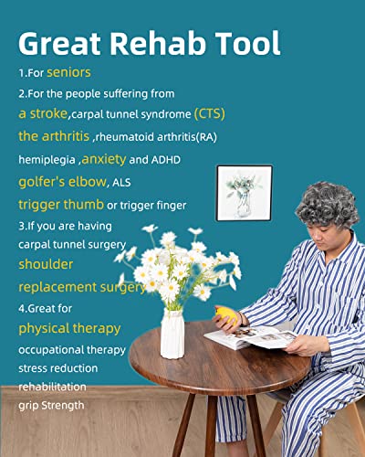 Fanwer Stress Balls for Adults and Seniors with The Adjustable Wrist Strap, Hand Exercisers for Strength, Finger Ball for Hand Therapy, Arthritis, Physical Therapy, Carpal Tunnel