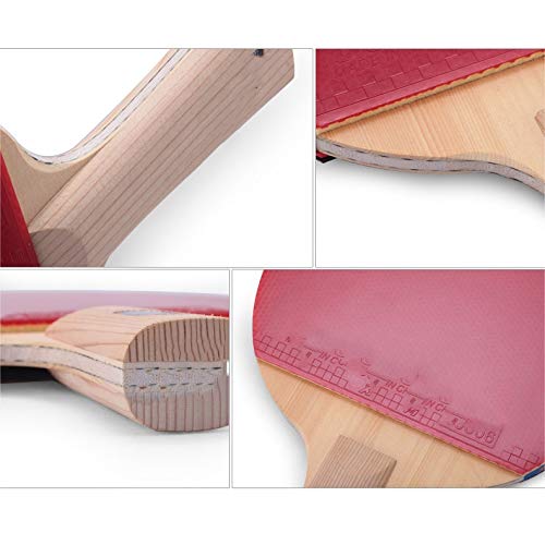 Hewen-Ping Pong Set Professional Grade 9 Star Durable Pingpong Paddle Table Tennis Racket Ping Pong Bat Set with Racket Case Table Tennis Bat (Size : Long)