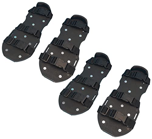 Osaava 48034 Gunite Spiked Shoes For Epoxy Floor Coating Installation With 3/4”Short Spikes Perfect For Applying Epoxy Garage Floors Overlays, Full ASSEMBLED, Black Color (2 Pair)