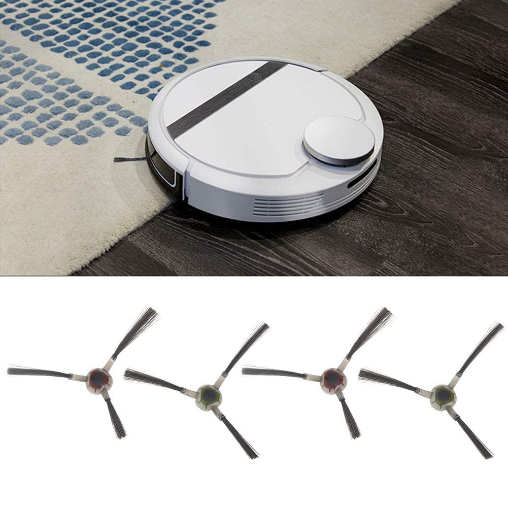 Fdit 4PCS Side Brushes Replacement Vacuum Cleaner Replenishment Sweeping Brush Fit for Ecovacs Deebot DE55 DE6G DD33 DJ35 Robotic Vacuum Cleaner