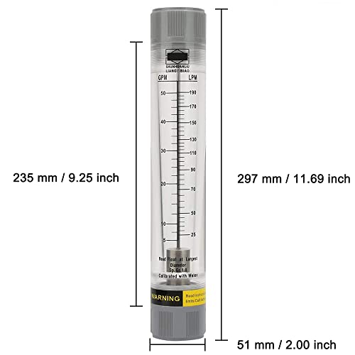 LZM-25G Water Liquid Flow Meter Flowmeter 5-35GPM 20-140LPM Tube Type Measuring Instrument