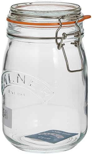 Kilner Round Clip Top Jar, 34-Fl Oz, 1 L