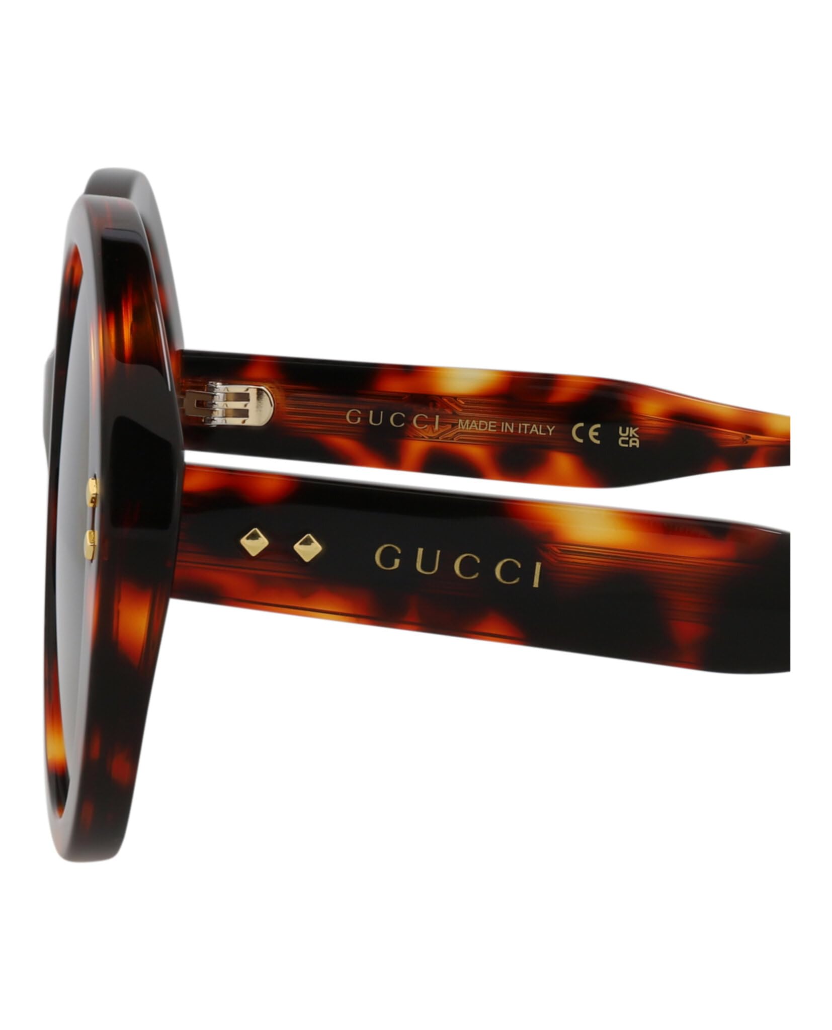 Gucci Oversized Round Sunglasses – Luxury Designer Eyewear with Havana Acetate Frames – Statement Round Shape with High-Quality Lenses – Exclusive Fashion Accessory with UV Protection