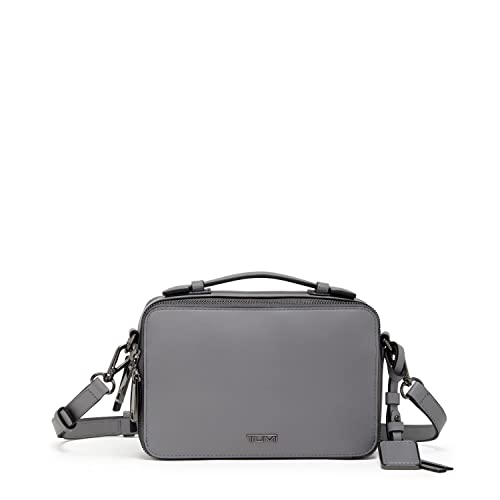 TUMI Voyageur Mari Crossbody - Luxe Leather Crossbody Purse - Phone Crossbody Bag - Pearl Grey