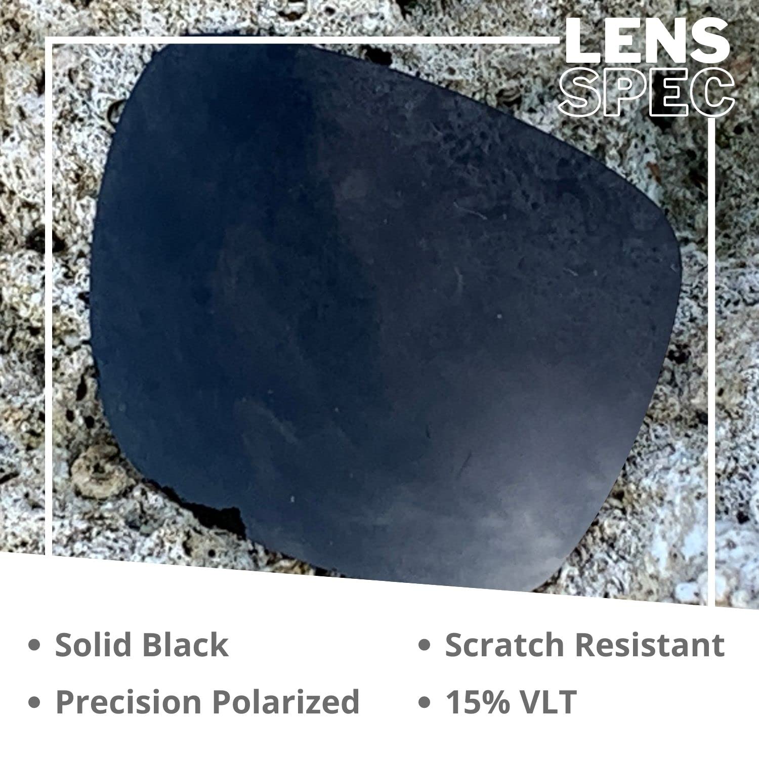 Dynamix Polarized Replacement Lenses for Oakley Batwolf OO9101 | Easy To Install | Fit Perfectly | Solid Black