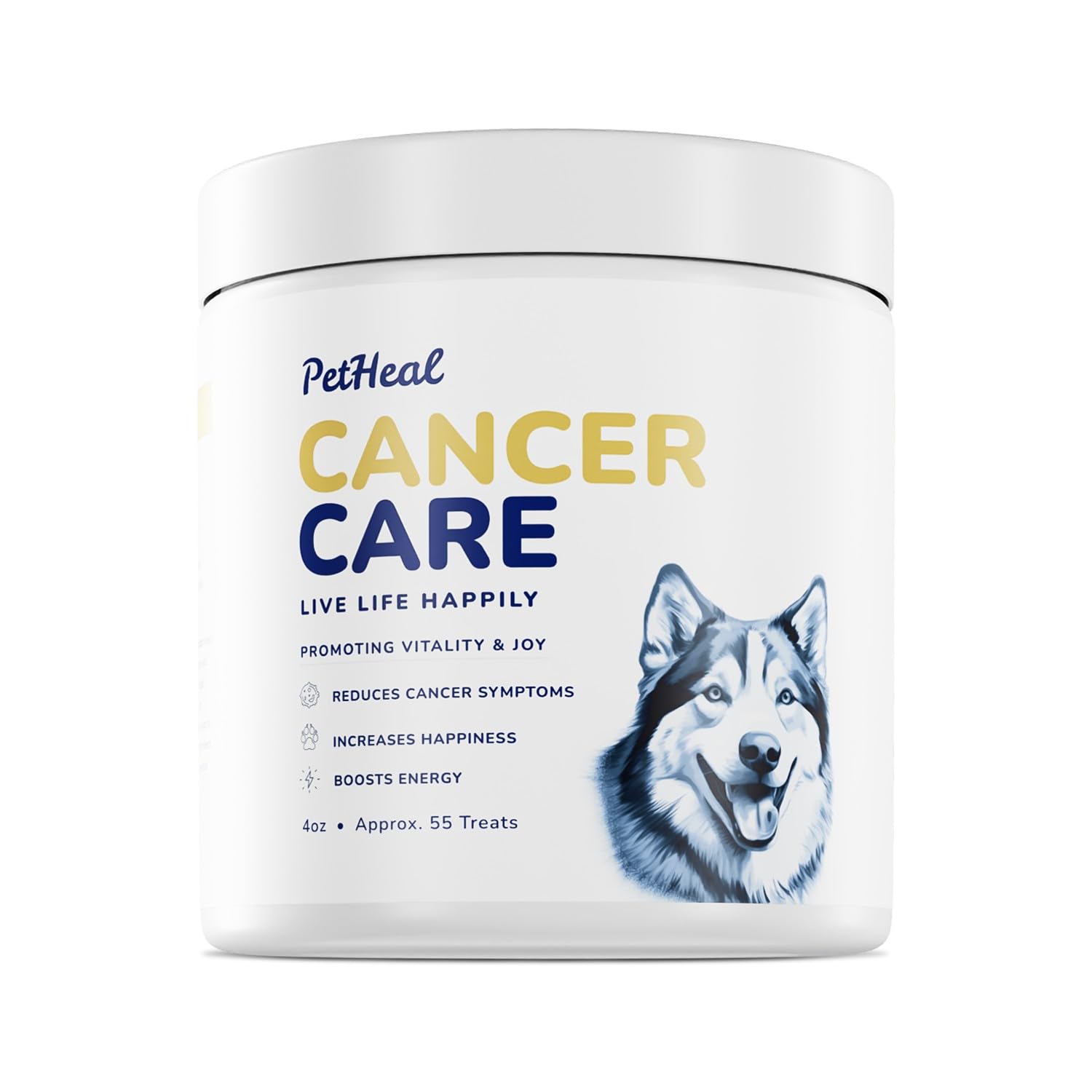 PetHeal Cancer Care - Advanced Support for Dogs with Cancer - Mushroom-Based Formula - APRX. 55 Chews - Peanut Butter Flavor