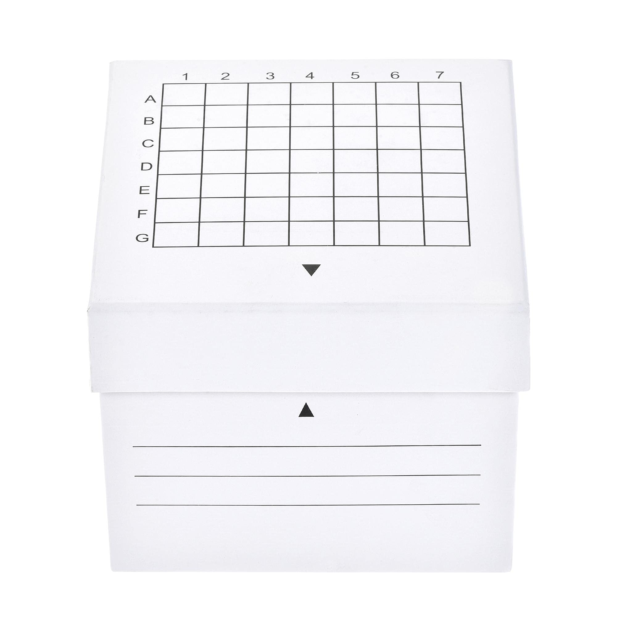 uxcell Centrifuge Tube Freezer Storage Box 49-Well Cardboard Holder White for 10ml 18mm Dia Micro Centrifuge Tubes