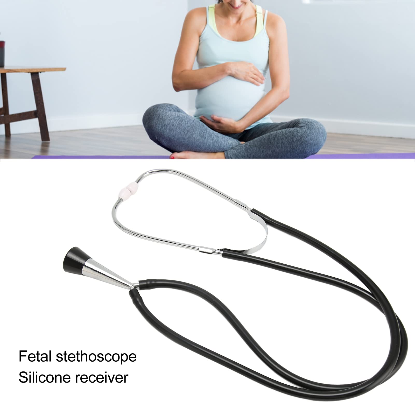 Monitoring Fetal Stethoscope, Black Fetal Bed Stethoscope