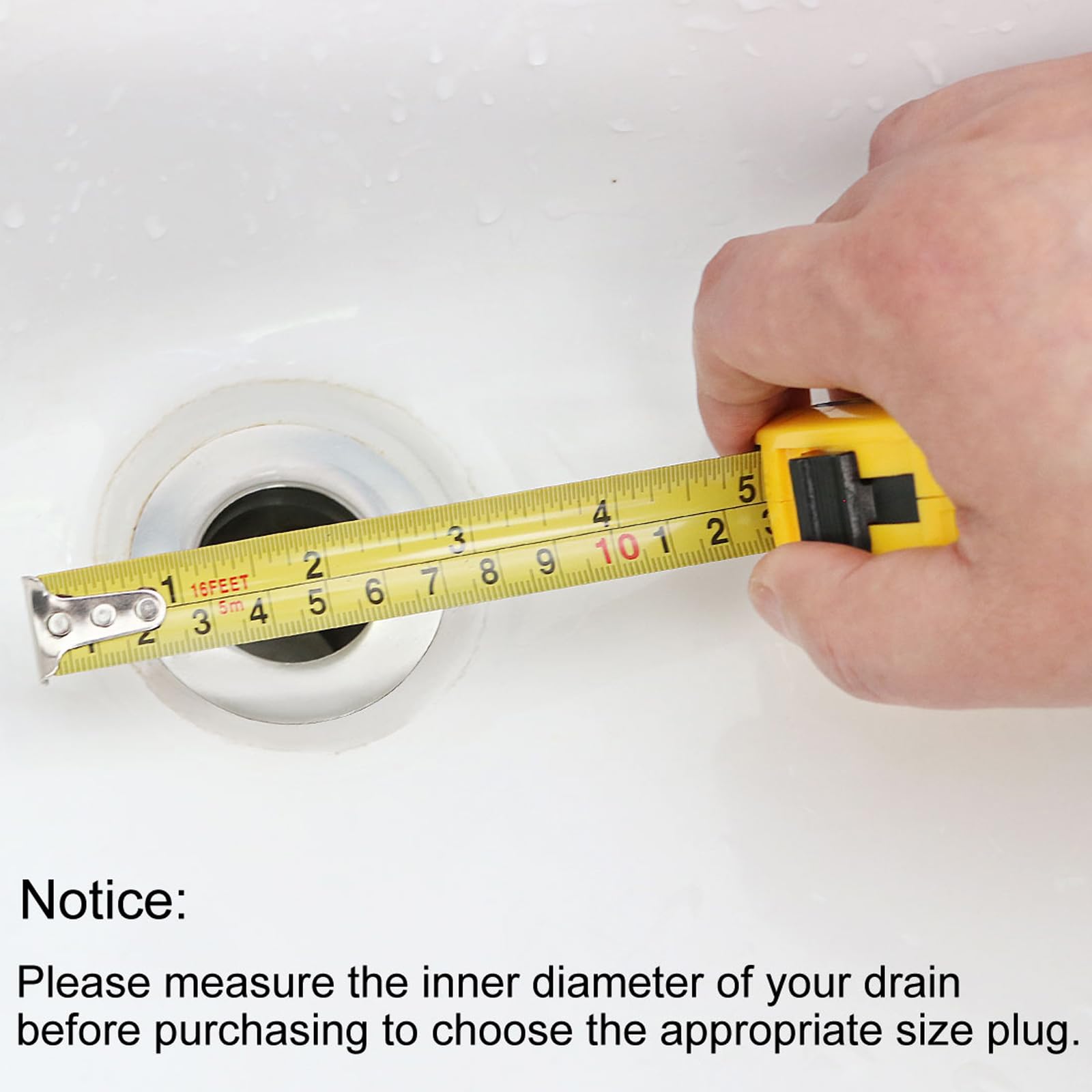uxcell Rubber Sink Plug, Drain Stopper Clear Blue Fit 38-40mm with Hanging Ring for Bathtub Kitchen and Bathroom 2 Pcs