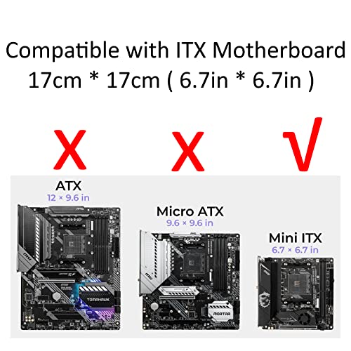 KCMconmey 4 + 1 Bay DIY NAS Case, 4 x 2.5″ / 3.5″ Tray + 1 x 2.5″ Internal Bay. MB ITX. PSU Flex. Front USB 3.0 8cm Chassis Fan Hot Swap Backplane. Network Attached Storage Private Cloud Enclosure.