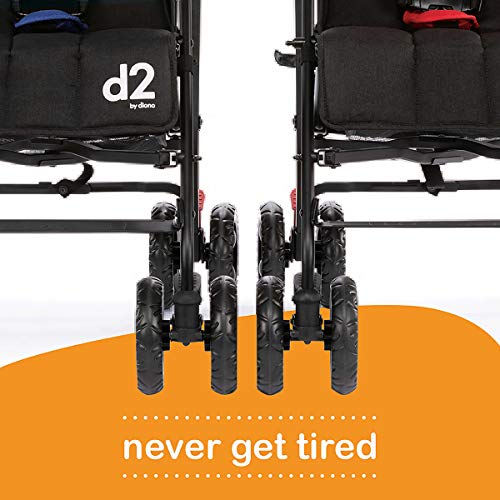 Diono Two2Go Lightweight Stroller, Red/Blue (2-Pack)