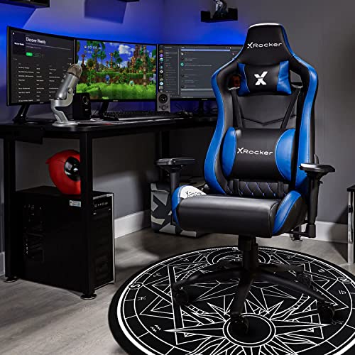 Homcomoda Gaming Chair Mat for Hardwood Floor Anti-Slip Round 47 Inch Floor Protector Low-Pile Computer Chair Mat for Office Gaming Room Home Decor