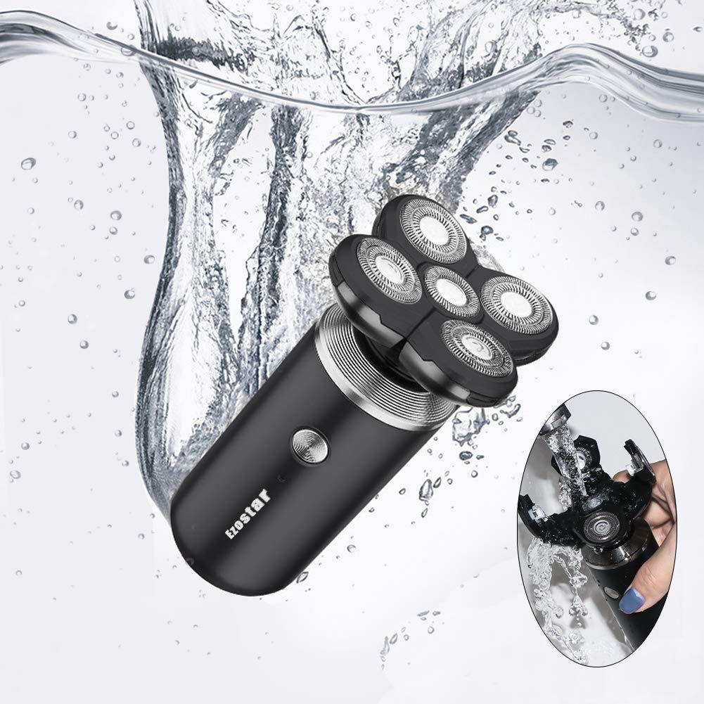 Ezostar Rotary Shavers Electric Razor for Men Bald Head Cordless Waterproof USB Rechargeable Grooming Kit with Nose Beard Trimmer Hair Clippers&Facial Cleaning Brush