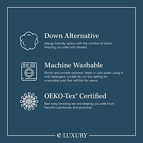 ExceptionalSheets Pillow Top Mattress Pad - Found in Marriott Hotels with Fitted Skirt and 18" Deep Pockets - Supportive Pillowtop Mattress Pad Cover with Cluster Fiber - Twin Size