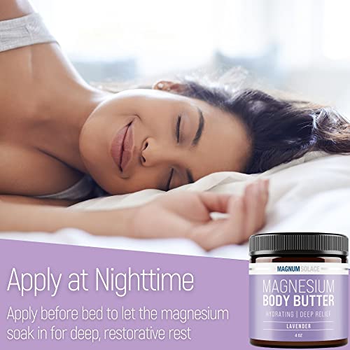 Magnesium Body Butter for Women & Men β Lightly Scented with Lavender