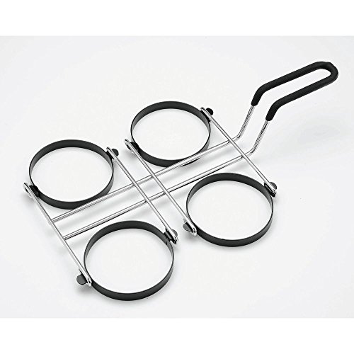 HUBERT Egg Cooking Ring Metal with Black Handle