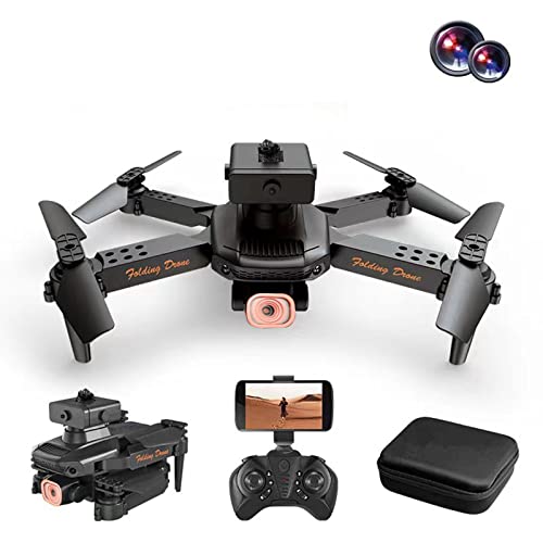 Tuwabeii 2 Cameras Drone with 1080P Dual HD FPV Camera Remote Control Toys Gifts with Altitude Hold Headless Mode One Key Start Speed Adjustment (Black)