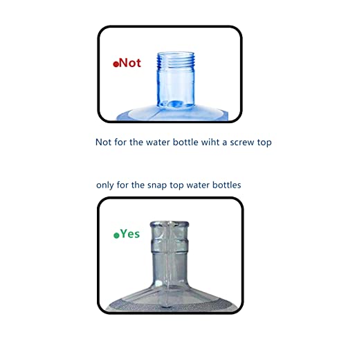 MJIYA 2PCS 5 Gallon Non-Spill Caps,Replacement Water Bottle Snap On Cap Anti Splash Peel 2 Piece