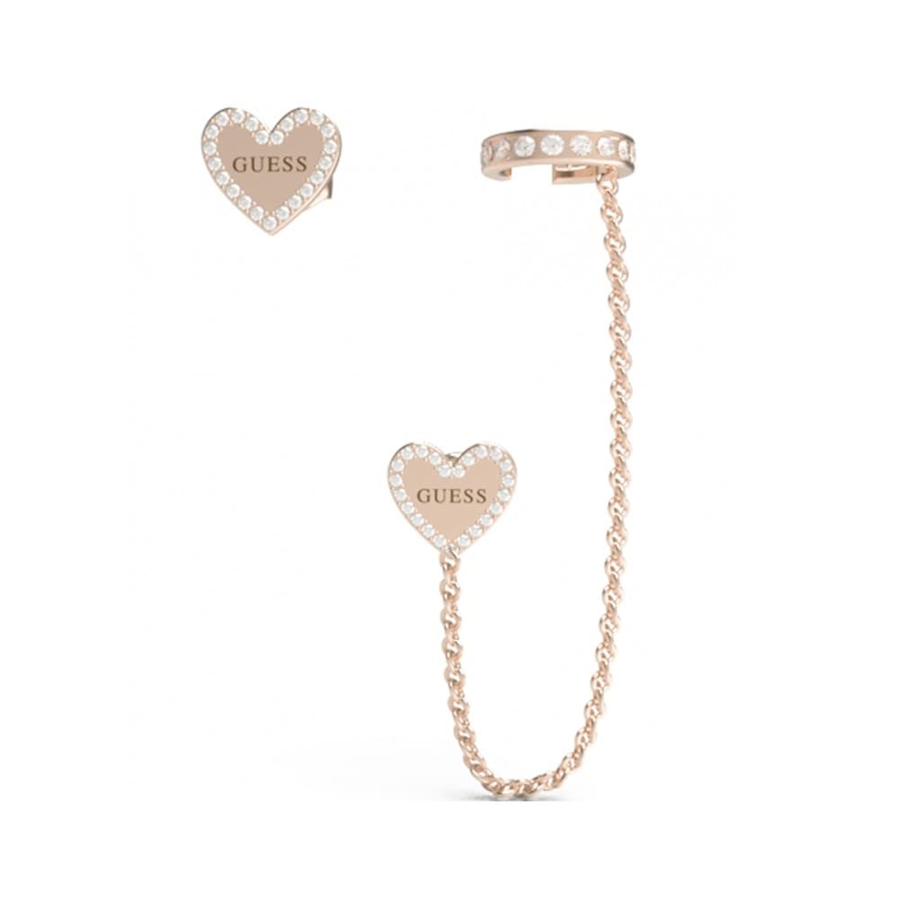 GUESS Women's Stainless Steel Earrings [Parallel Import], Pink, JUBE01080JWRGT-U