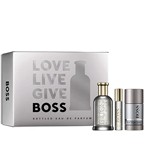 Hugo Boss BOSS Bottled Eau de Parfum Men's Holiday Gift Set (3.3 Fl Oz, 0.33 Fl Oz, 2.4 Fl Oz)