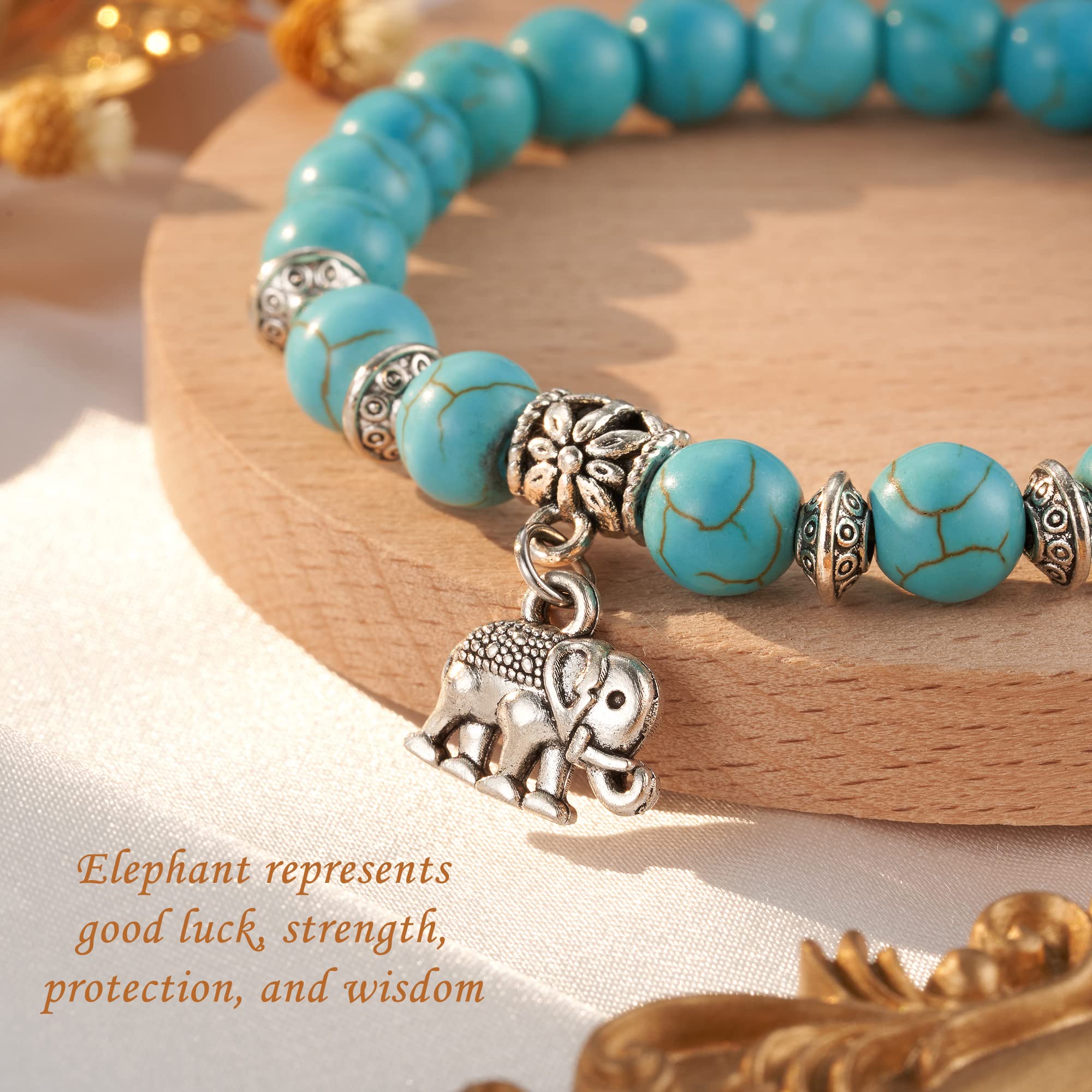 HGDEER Elephant Gifts for Women, Good Luck Elephant Bracelet