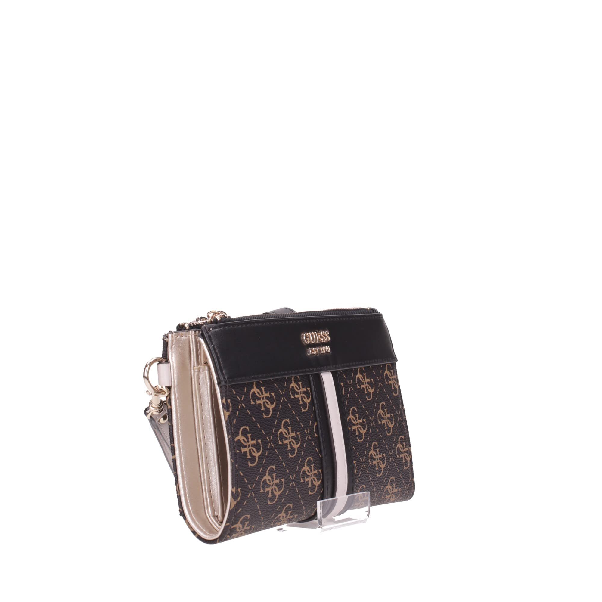 GUESS womens Kasinta Double Zip Organizer Wallet, Brown Multi, one size US