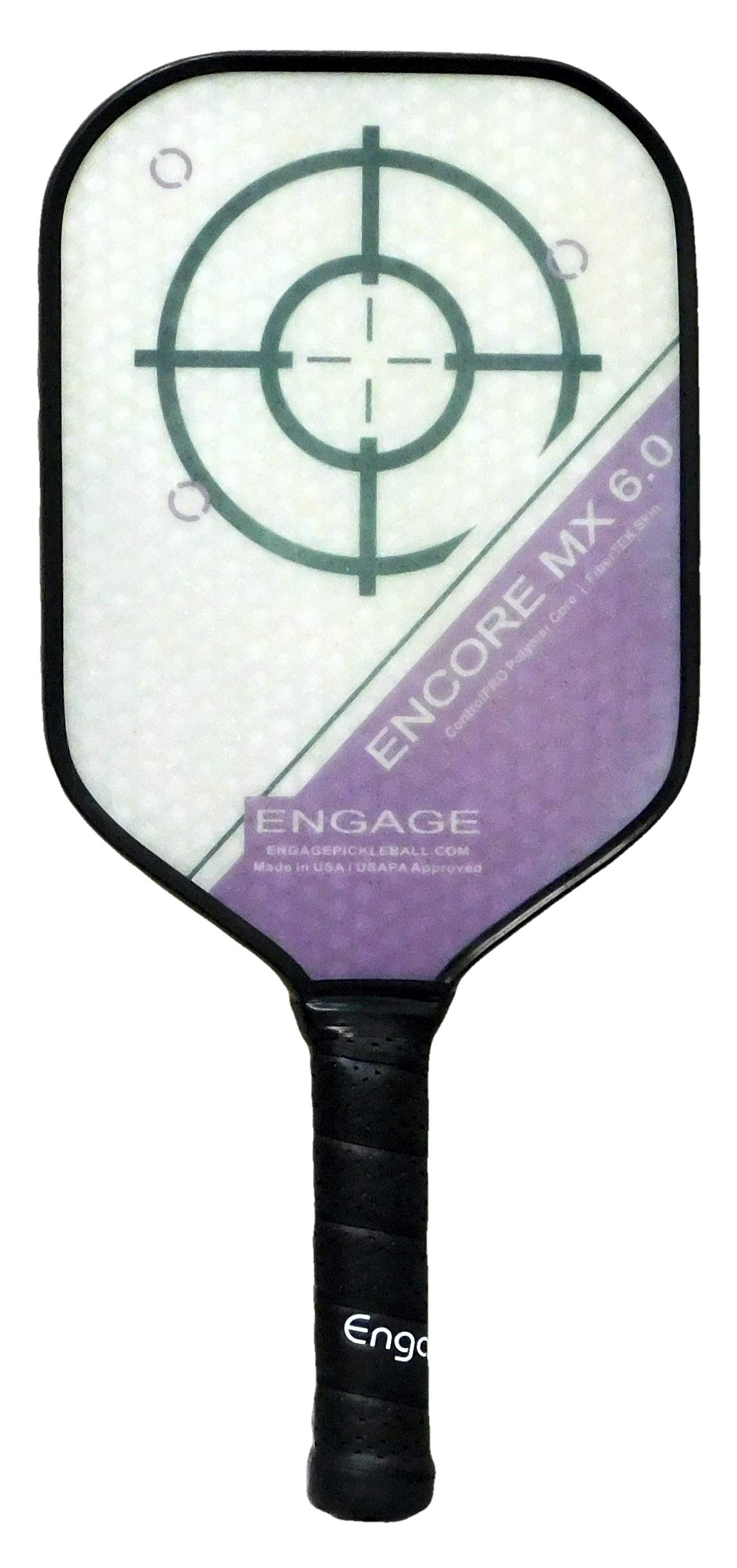 EP Engage Encore MX 6.0 Pickleball Paddle, Standard Weight 7.9-8.3 oz, Thick Core for Control & Feel, Built for Power & Sweet Spot â New for 2020 (Purple, 4 â
inch Grip)