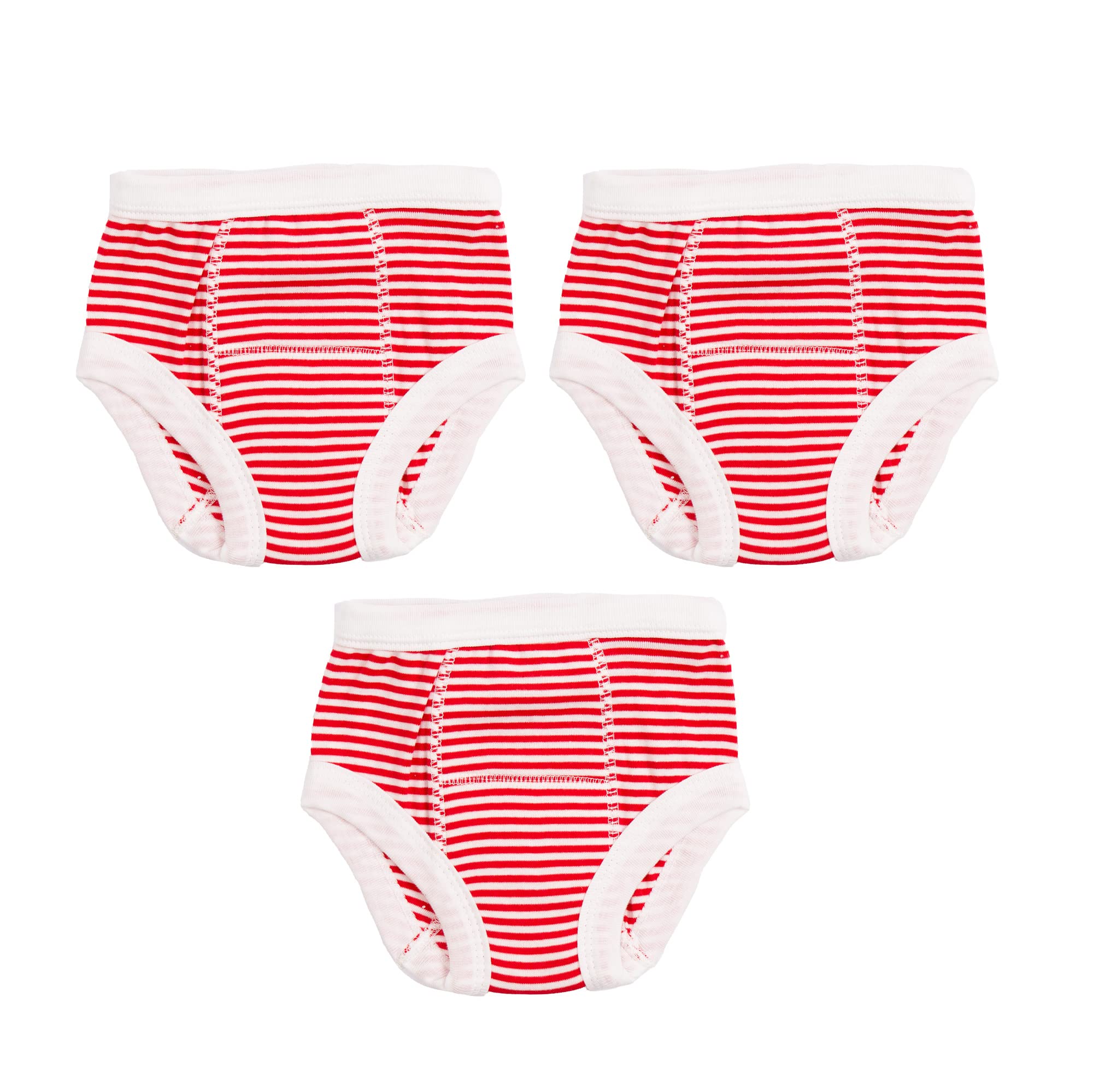 Under the Nile Organic Cotton Red and White Stripe Training Pants Size 12-24 Months, Set of 3