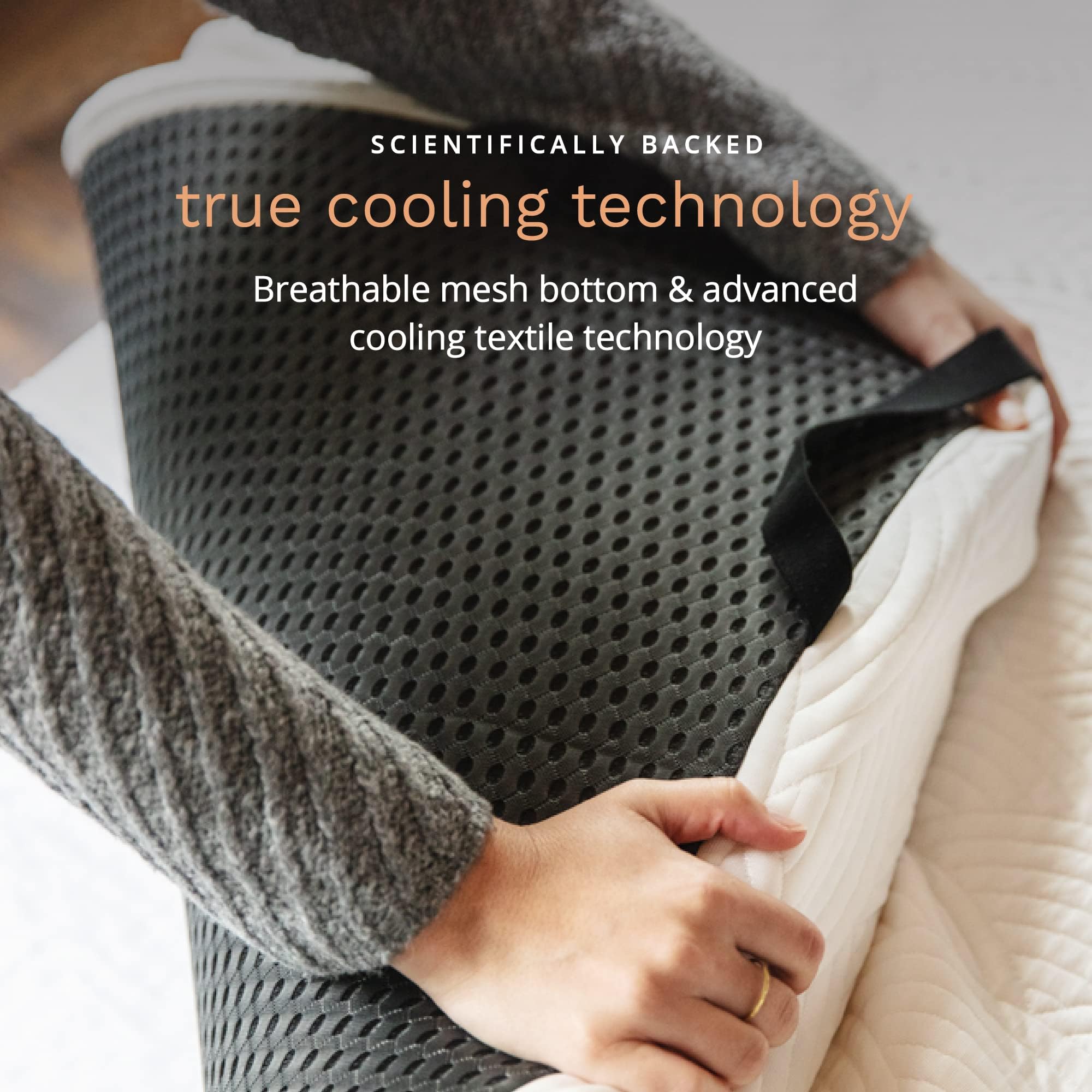 ViscoSoft 4 Inch Active Cooling Memory Foam Mattress Topper King - Select Copper-Infused Black Extra Long Mattress Pad