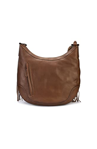 Frye Melissa Woven Large Scooped Hobo, Cognac
