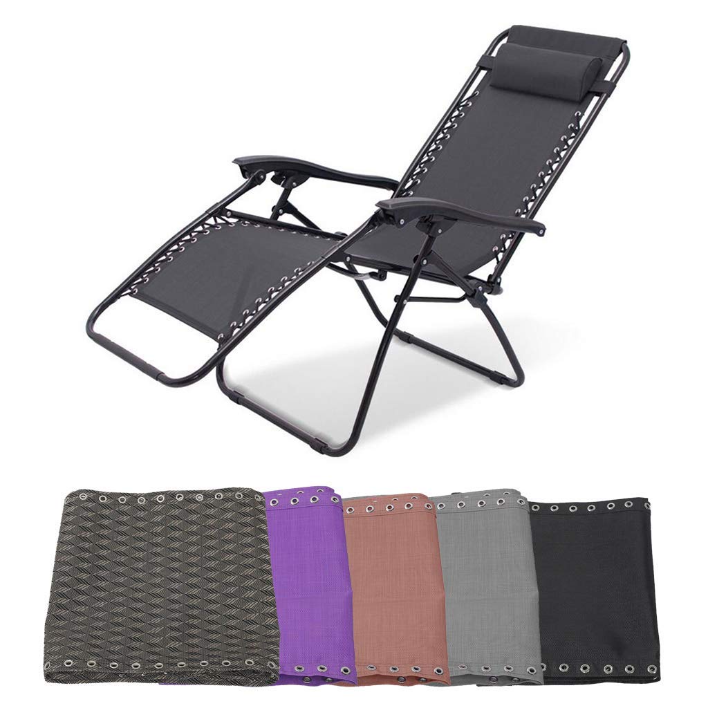 Syhonic Grey Replacement Fabric Cloth for Zero Gravity Chair Patio Lounge Couch Recliners All Standard Sling Chairs 63x17 inch
