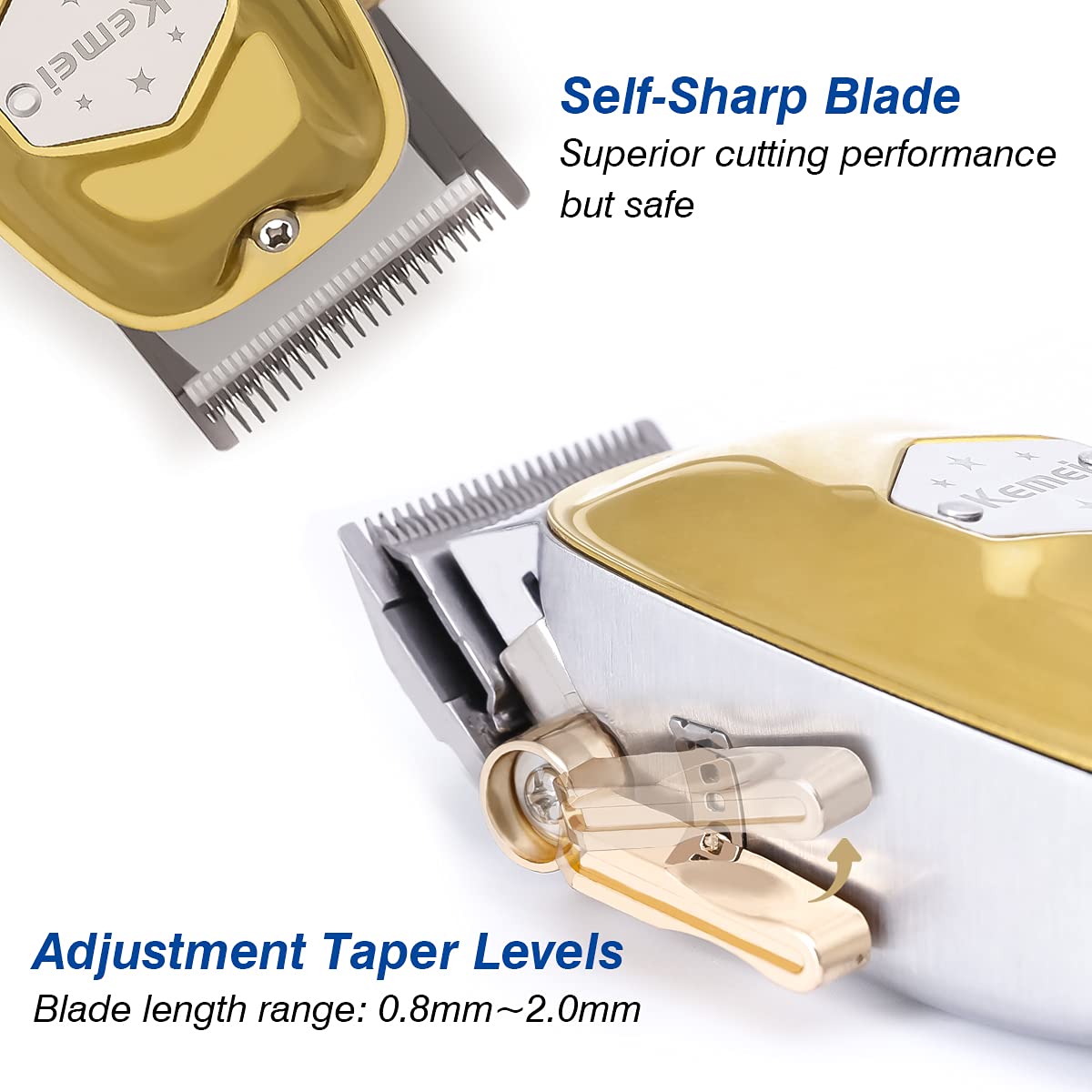 Hair Clippers for Men, Professional Barber Clippers Cordless Beard Trimmer Grooming Kit with LED Display USB Rechargeable, Upgraded Motor Powerful and Quiet