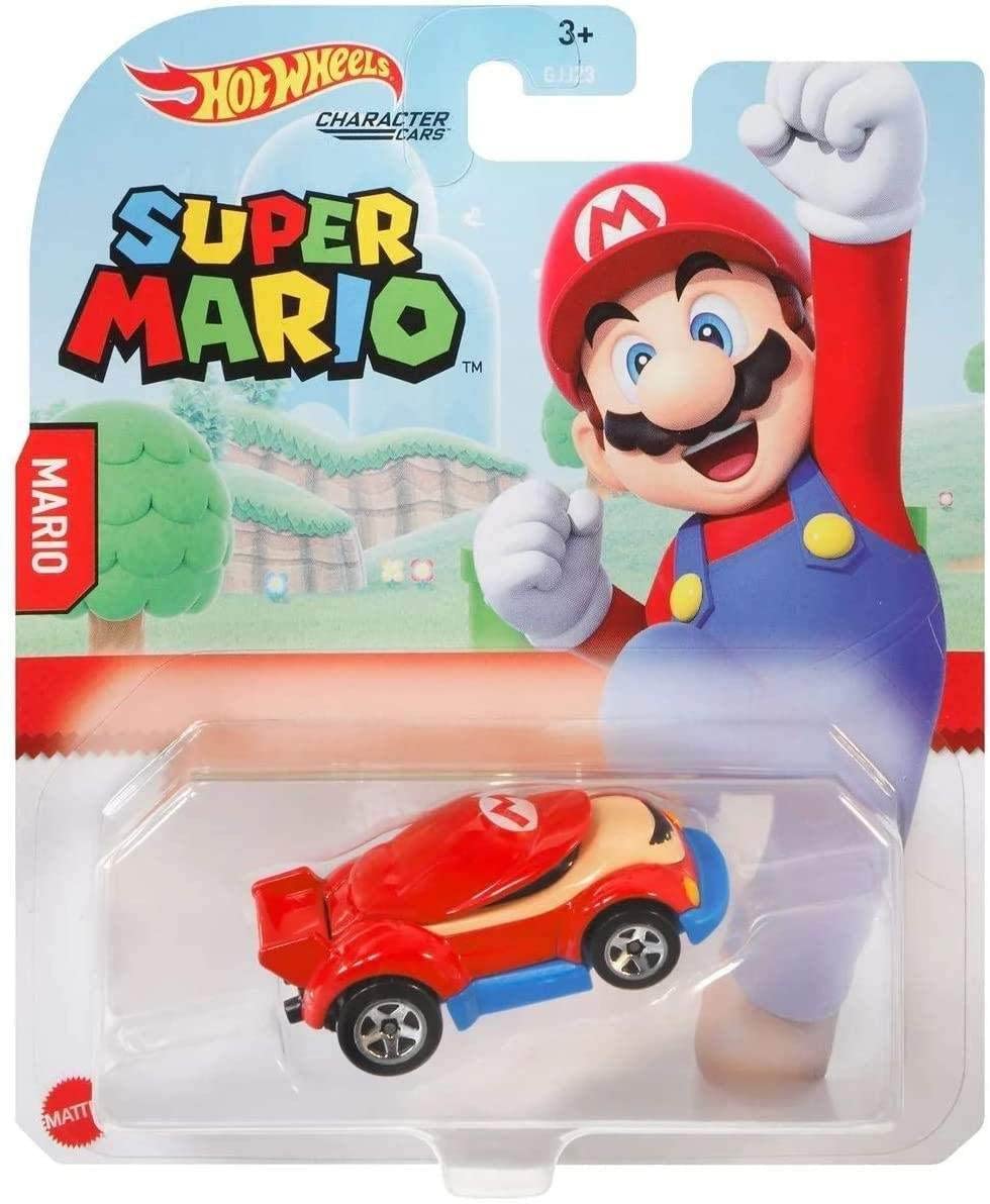Hot Wheels 2021 Super Mario Character Cars Complete Set of 6 Diecast Vehicles from GJJ23-956G Release
