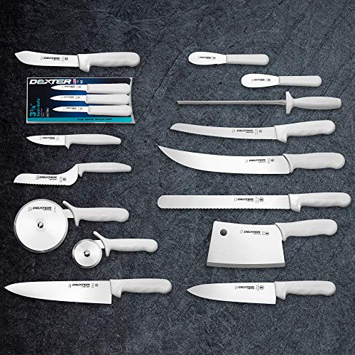 Sani-Safe S147-10SC-PCP 10" White Scalloped Bread Knife with Polypropylene Handle, Multicolor